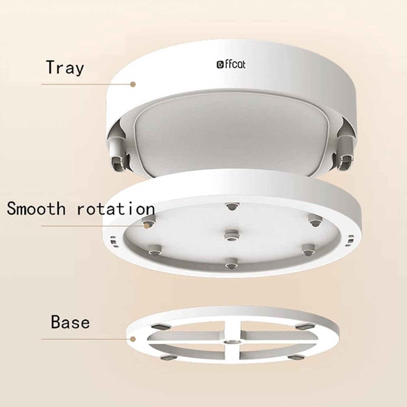 Επιτραπέζια Πλαστική Βάση Οργάνωσης Περιστρεφόμενη 360° με 2 Ράφια | Klikit.gr