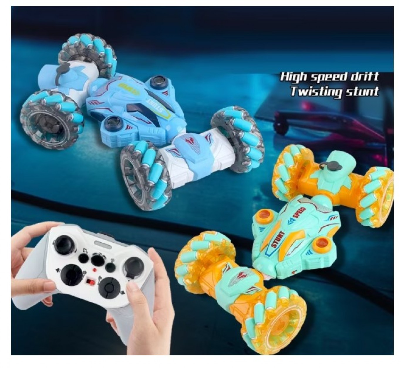 Ακροβατικό Τηλεκατευθυνόμενο Αυτοκίνητο με Φώτα Led & Ηχο 360° | Klikit.gr