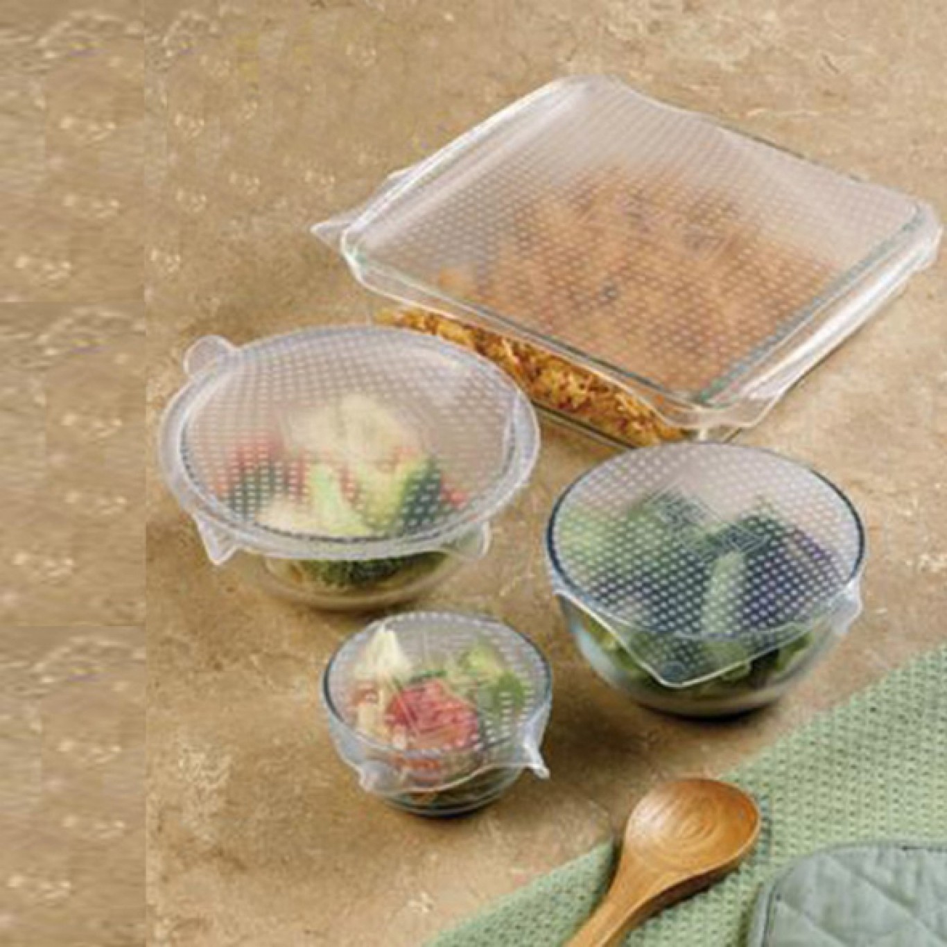 Οικολογικές Μεμβράνες Τροφίμων Πολλαπλών Χρήσεων Σετ 4 τεμαχίων ...