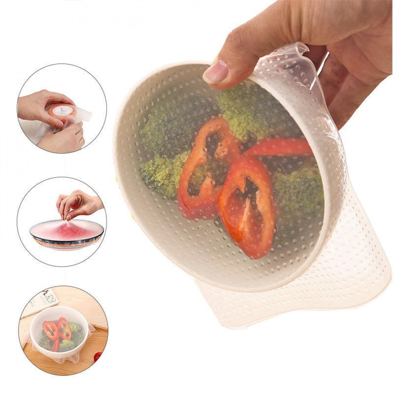 Οικολογικές Μεμβράνες Τροφίμων Πολλαπλών Χρήσεων Σετ 4 τεμαχίων ...