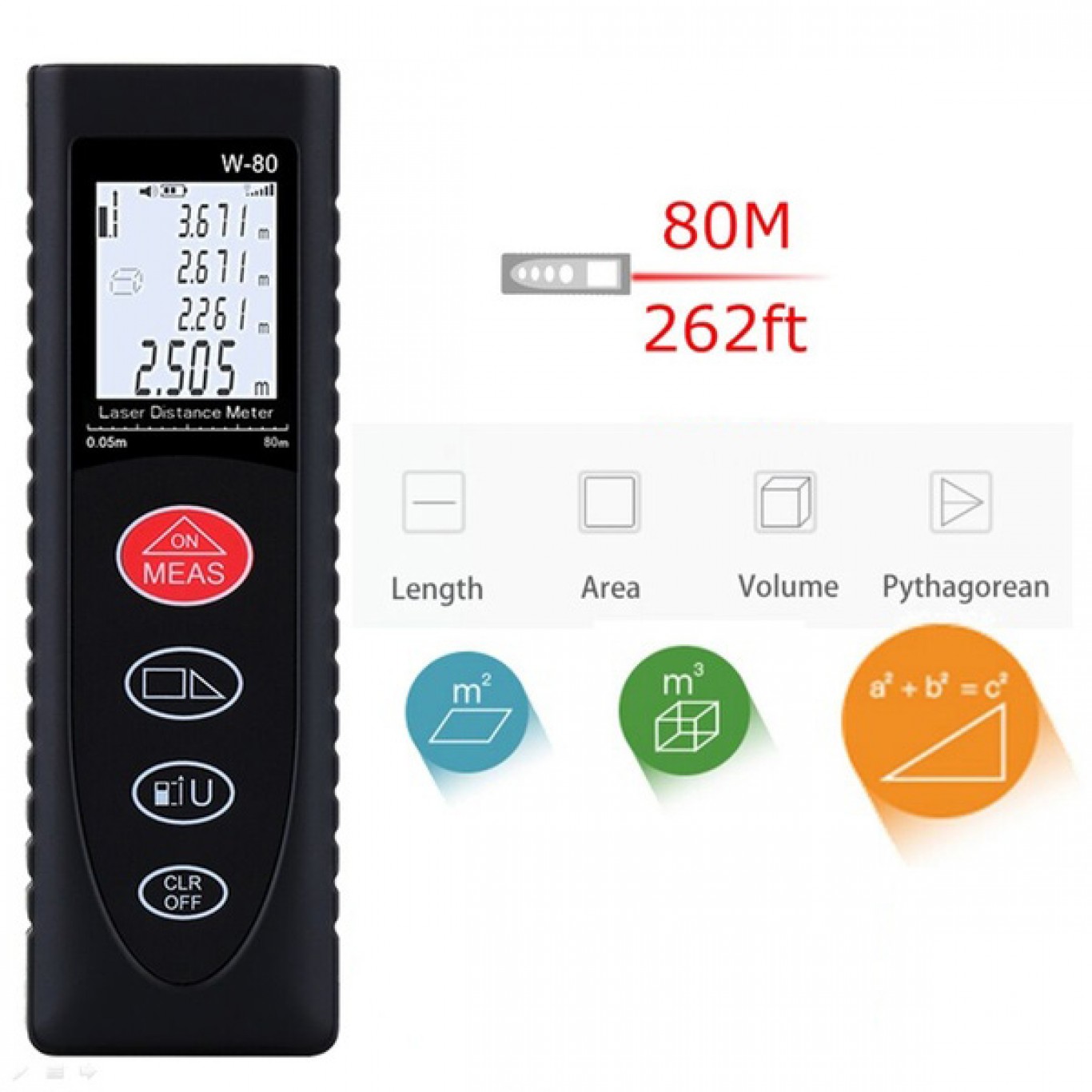 Ψηφιακός Μετρητής Αποστάσεων 80m - Αποστασιόμετρο με Laser - Digital ...