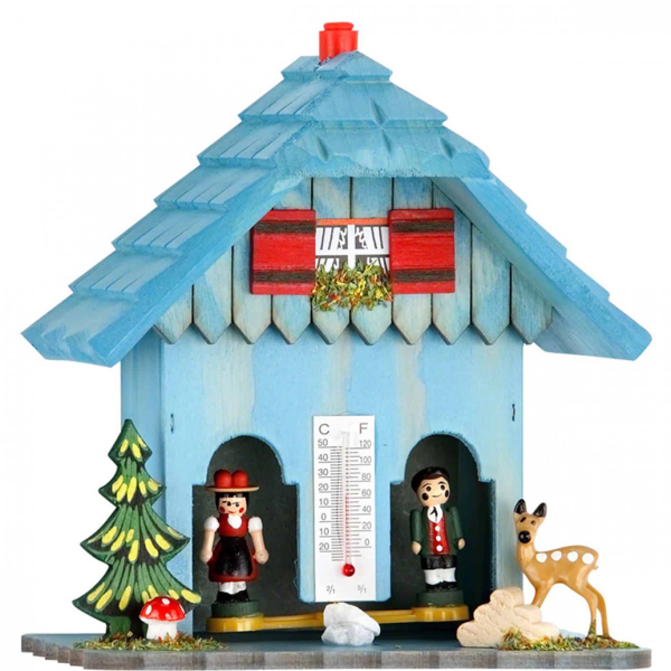 Ξύλινο Aλπικό Σπίτι-Μετεωρολογικός Σταθμός 14cm (Blau) | Klikit.gr